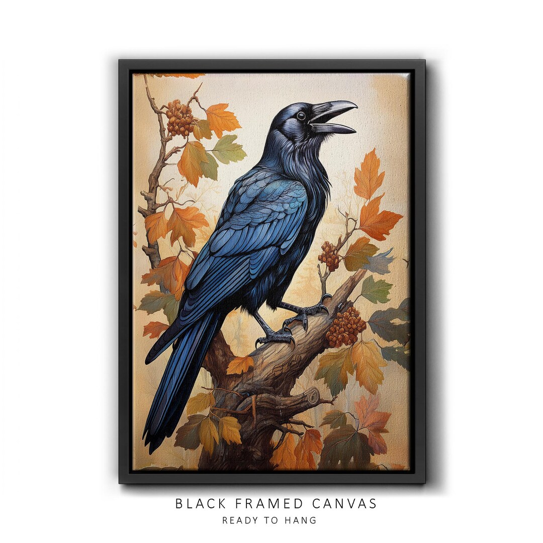 Gothic Crow Print | Raven Art Decor | Macabre Art | Crow Art Decor Gift ...
