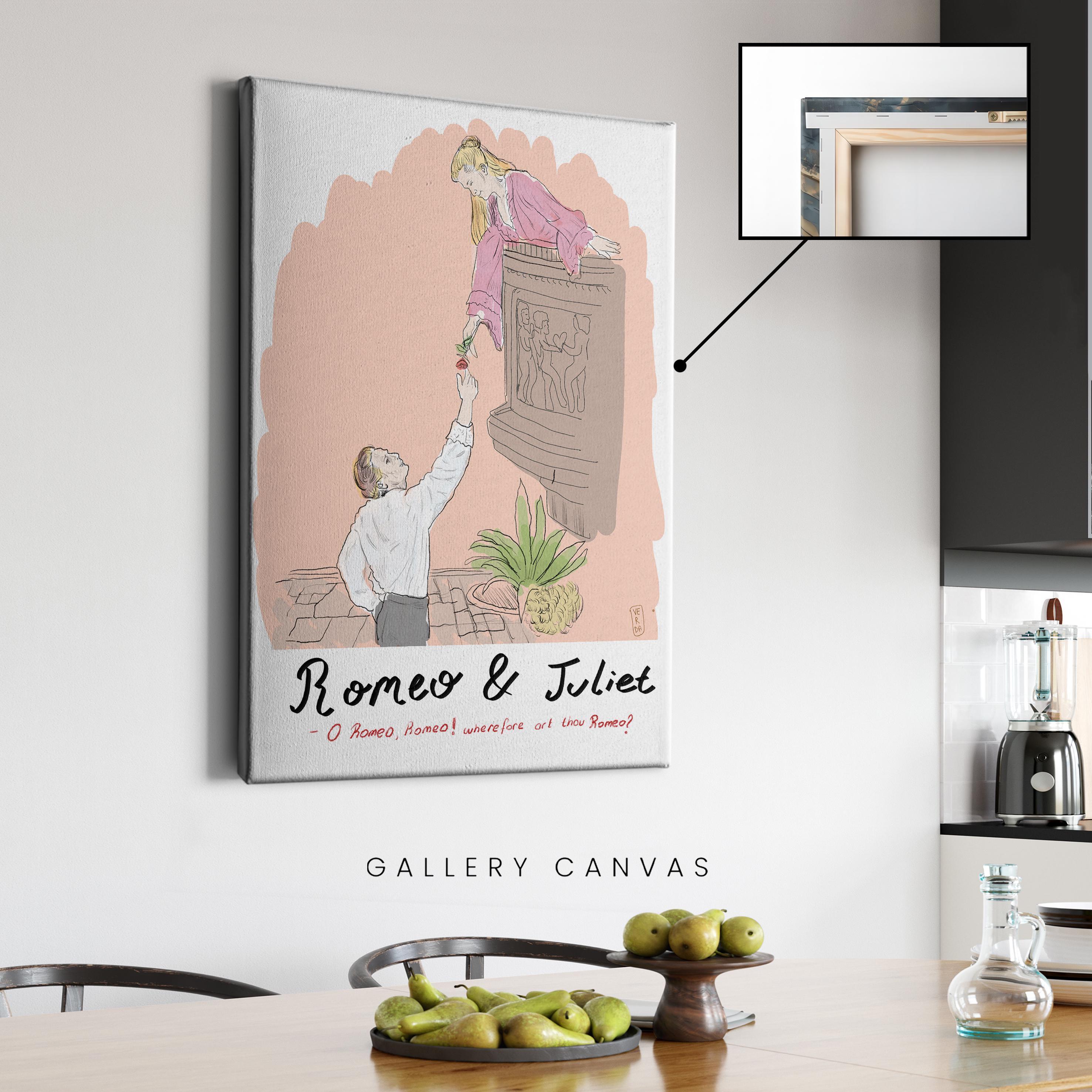 Hand Draw Poster, Romeo and Juliet Art Print, Shakespeare Wall Art ...