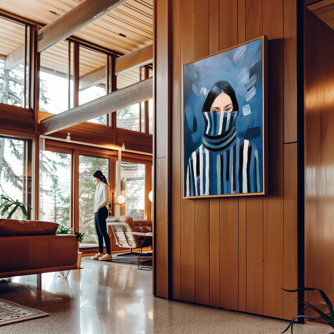 Female Portrait Print | Figurative Art | People Painting Abstract ...