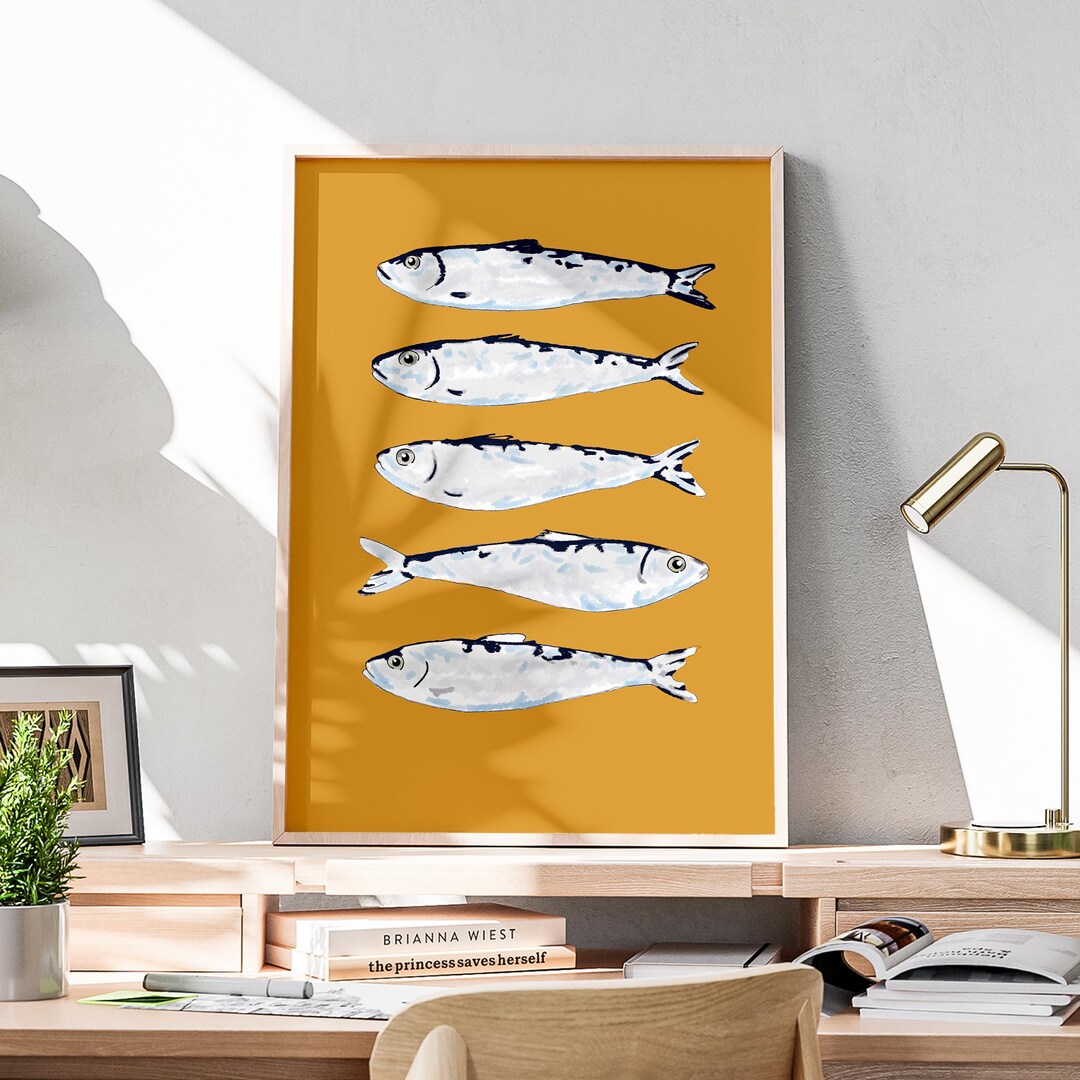 Sardine Can Art Print Tinned Fish Wall Art Vintage Sardine Poster ...