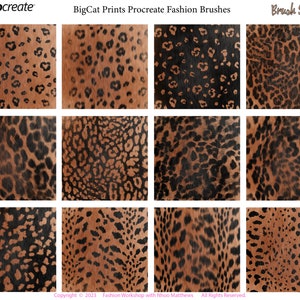 Procreate Animal Print Brushes: Big Cat Patterns, Leopard Fur Textures ...