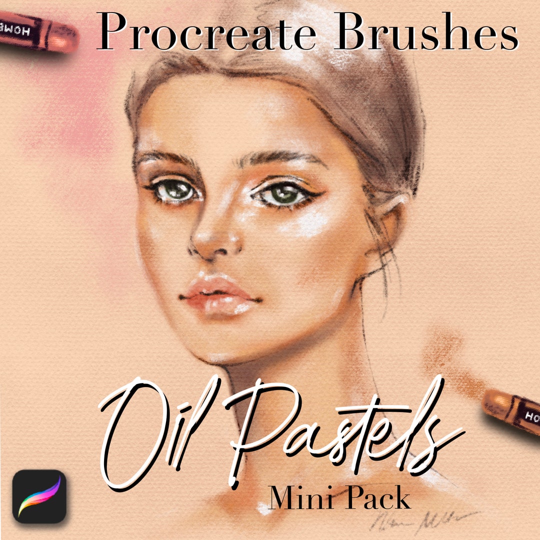 Procreate Oil Pastels Brushes (mini Pack) 17 Realistic Thick Pastels ...