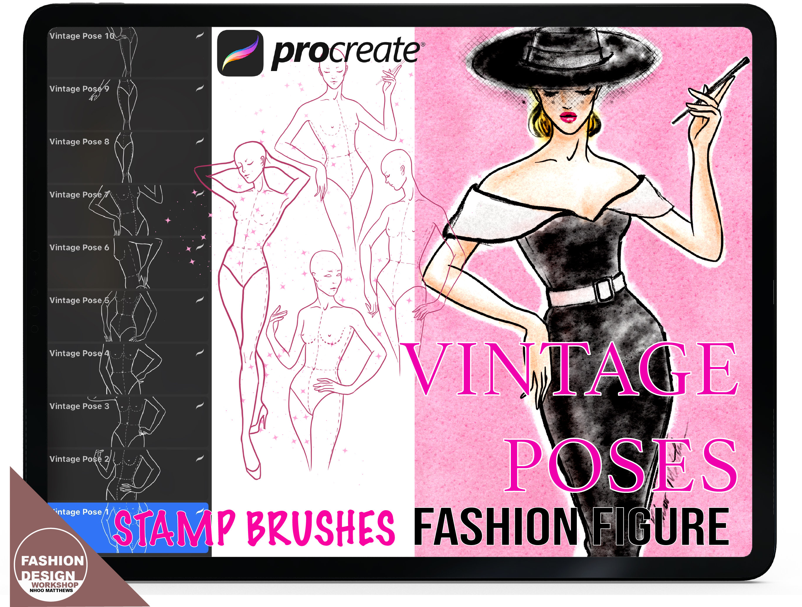 Drawing & Illustration Art & Collectibles Procreate 1950s VINTAGE ...