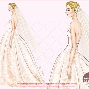 PNG Light Skin Tone Colored Fashion Figure, Croqui Template. 3 GLAM ...