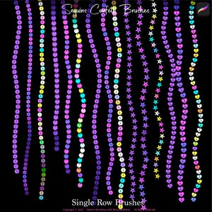 SEQUINS CONFETTI Brushes for Procreate. Ebook Tutorials Fashion Illustration. Shiny Sequin ...