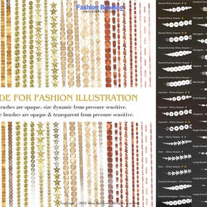 Procreate Fashion Beading Brushes. 230 Brushes of Embroidery, Sequins ...