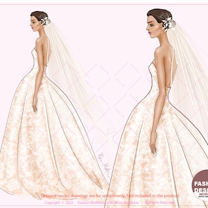 PNG Tan Skin Tone Colored Fashion Figure, Croqui Template. 3 GLAM Poses ...