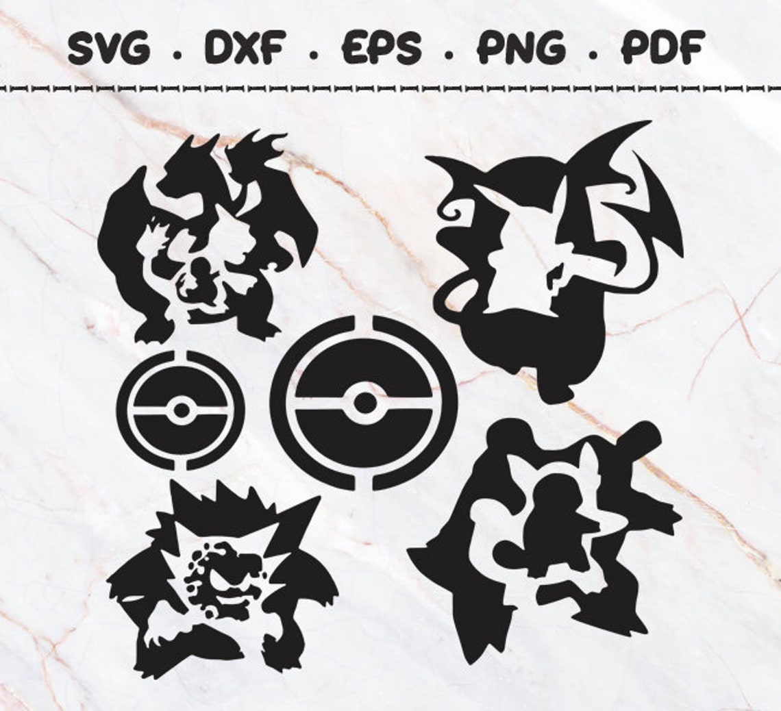 Pokemon Svg Dxf Eps Png Pdf Clip Art für Cricut | Etsy