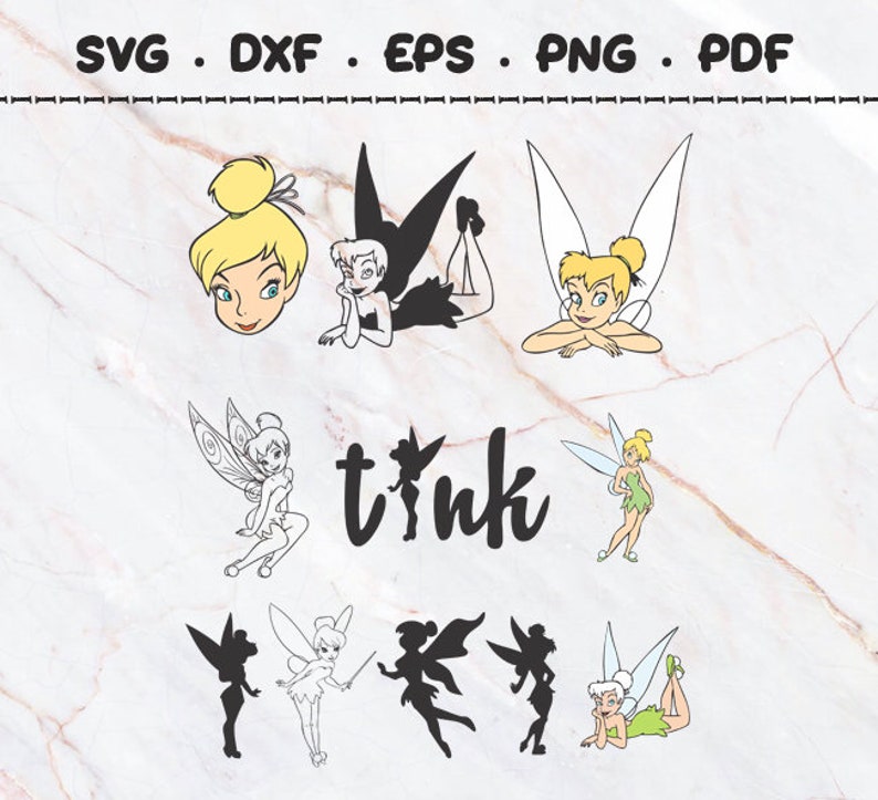 Tinkerbell Svg Dxf Eps Png Pdf Clip Art for Cricut Cut - Etsy
