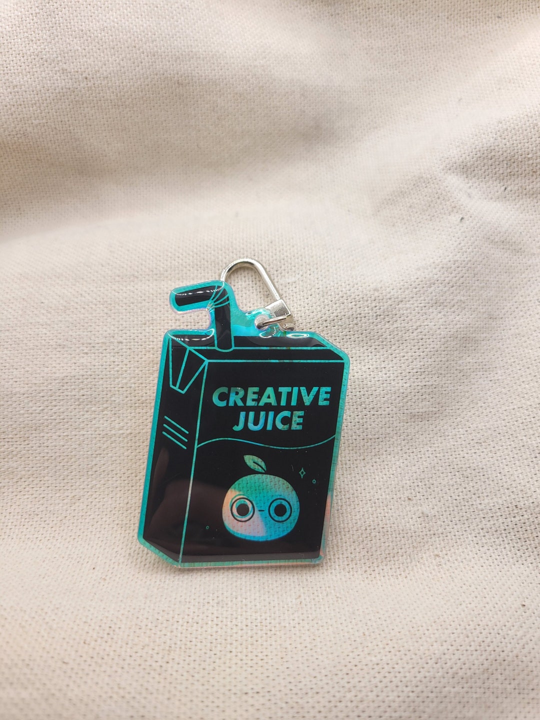 Creative Juice Keychain Holo Holographic Acrylic - Etsy