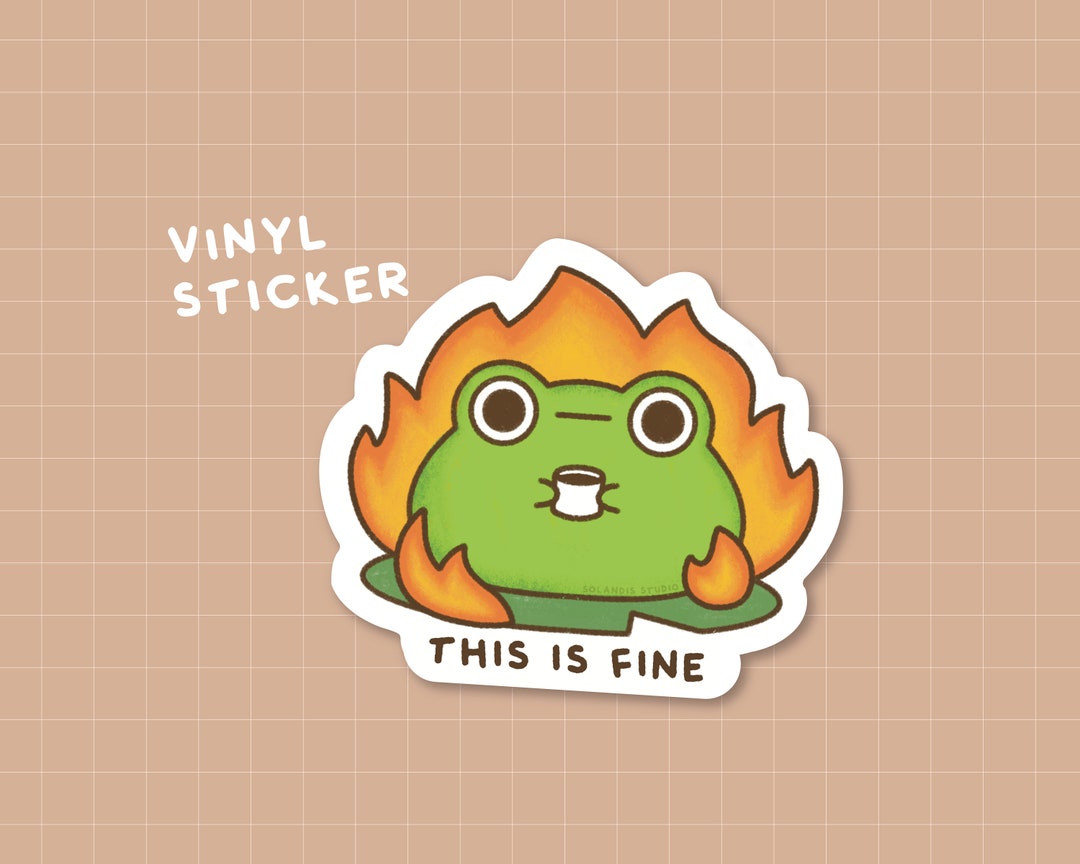 This is Fine Frog Sticker Matte Waterproof Vinyl Sticker Laptop Decal ...
