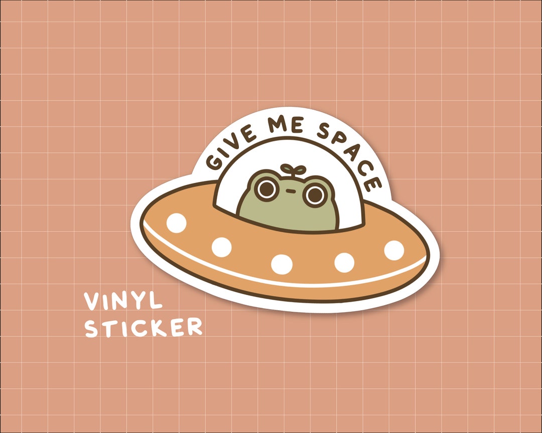 Give Me Space Froggy Sticker | Water Bottle Skateboard Vinyl ...