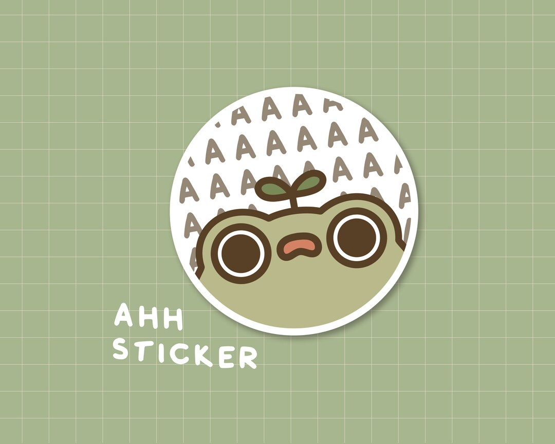 Aaaaa Froggy Sticker | Water Bottle Skateboard Vinyl Stickerbomb for ...