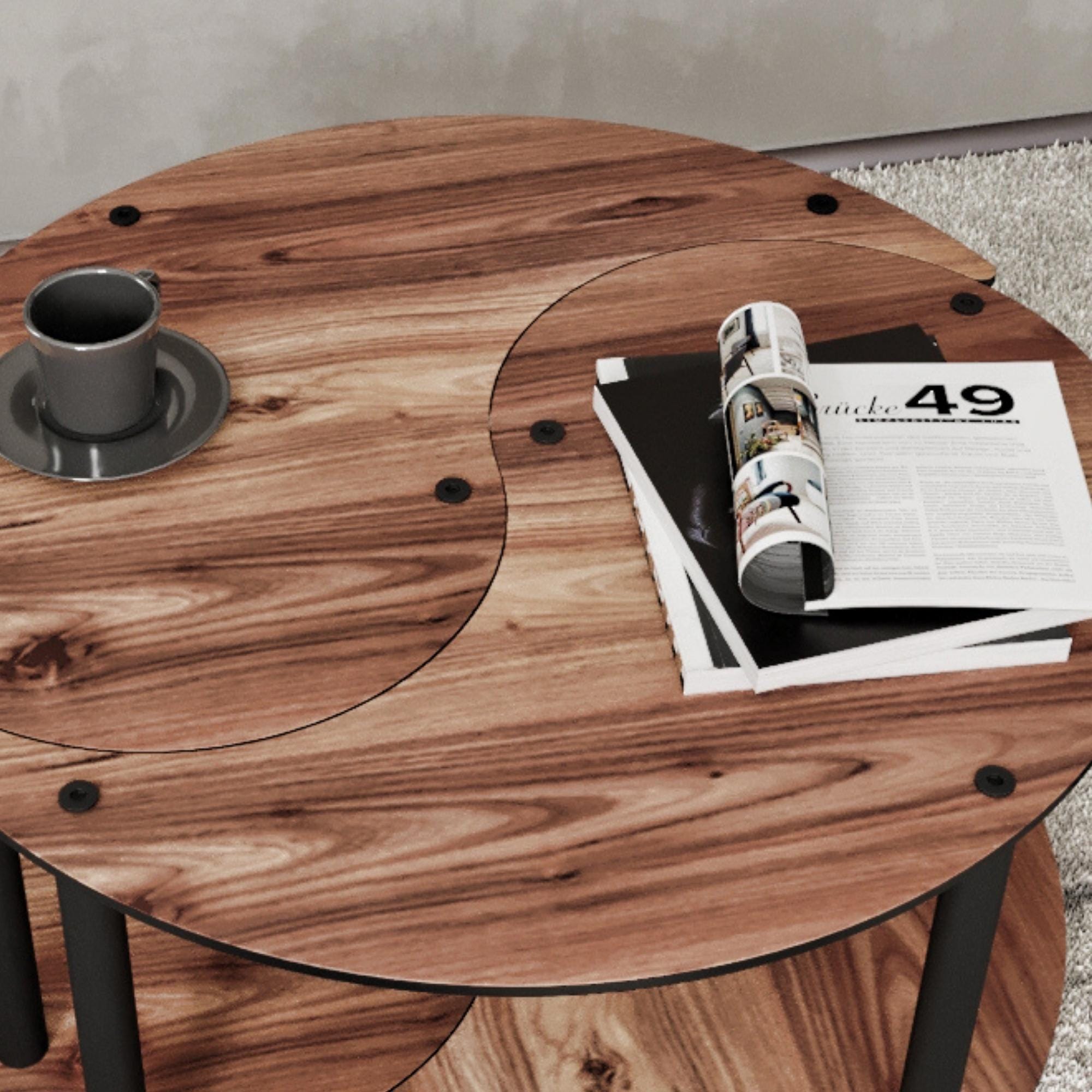 Harmony 2 70 Coffee Table Set | Modern Wood Design Yin Yang Table ...