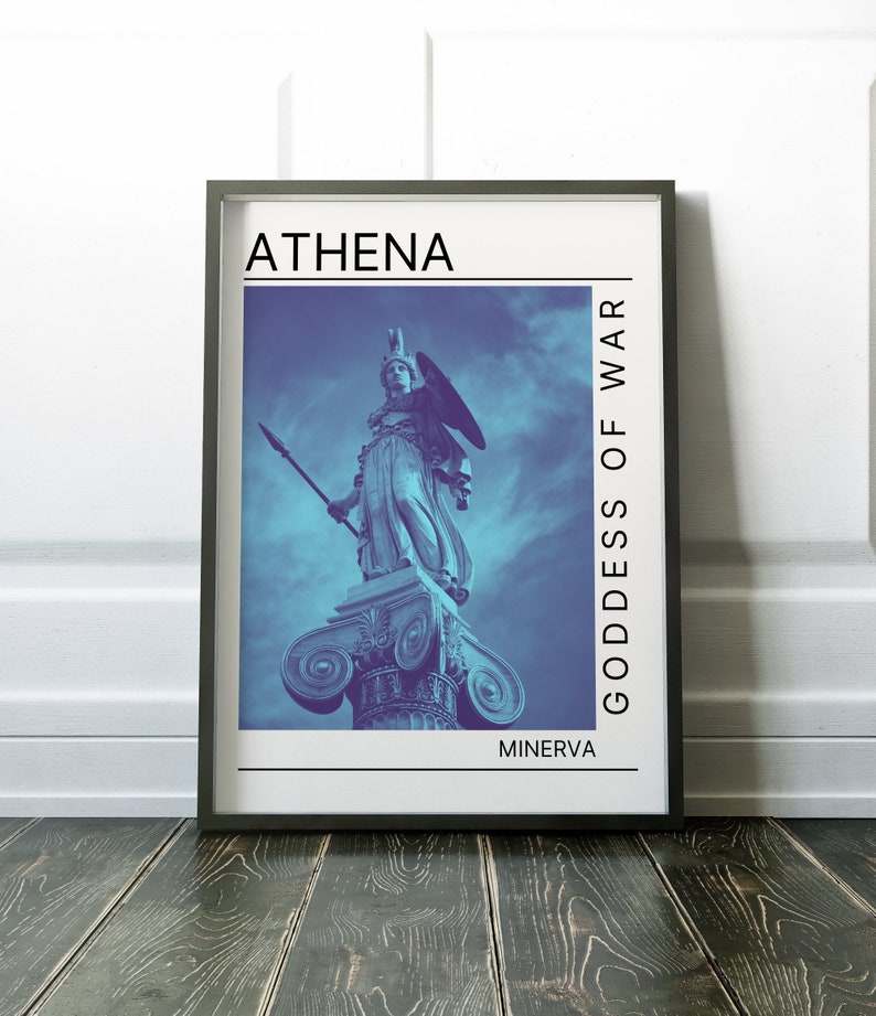 Greek Mythology Athena Minerva Wall Art Poster Print Download - Etsy