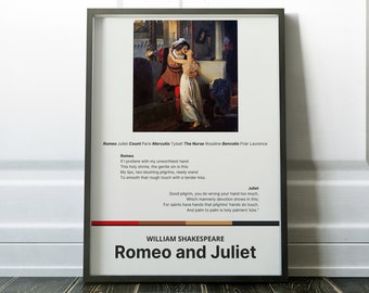 Romeo and Juliet Literature Poster, the Bard William Shakespeare ...