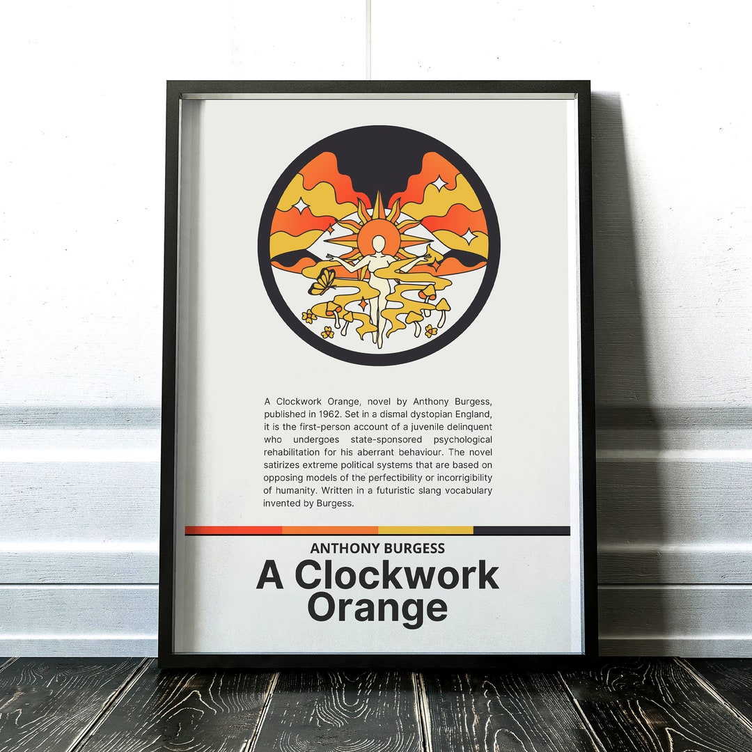 A Clockwork Orange by Anthony Burgess Wall Art Dystopian Book Poster ...