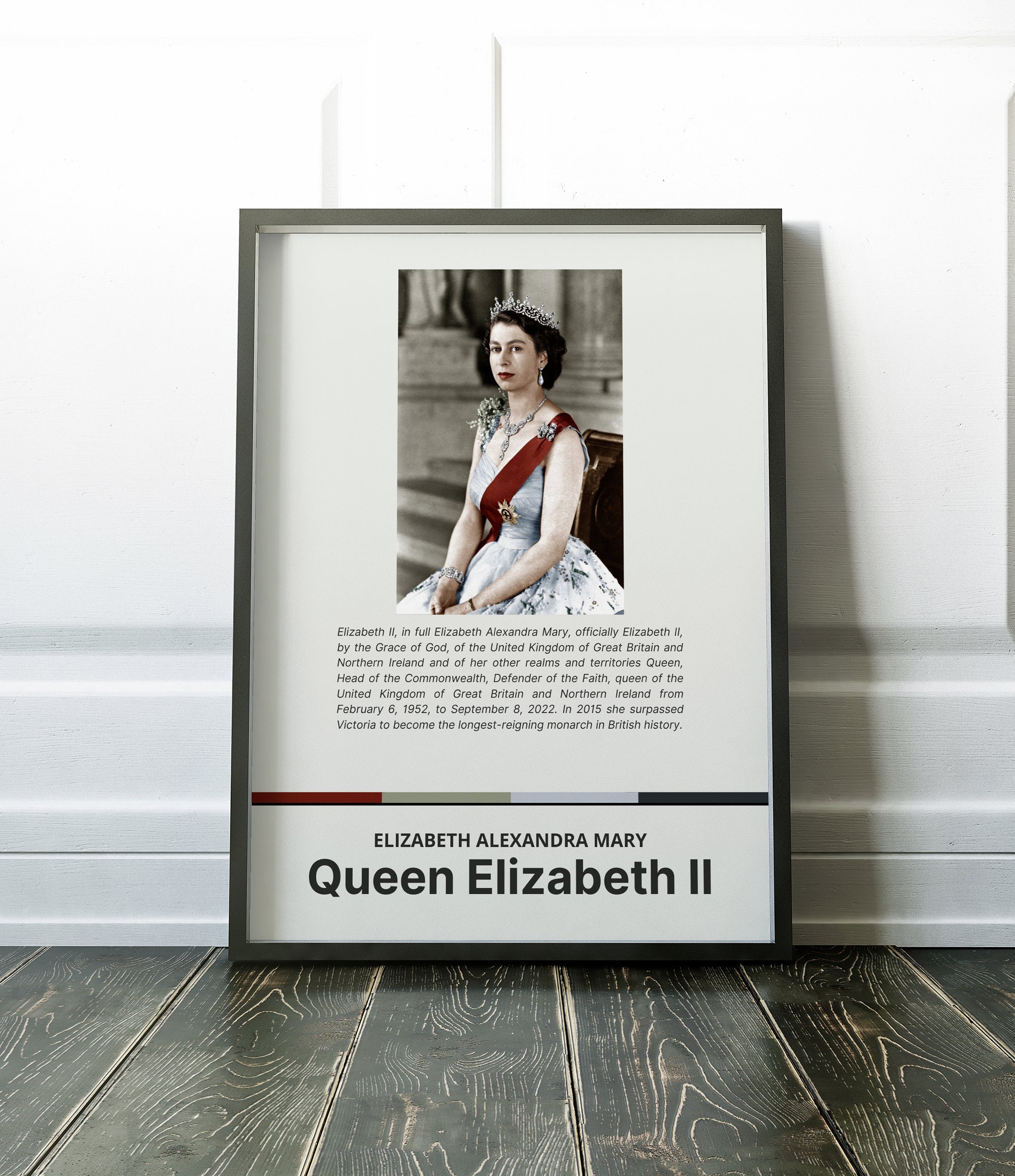 Queen Elizabeth II - 2 Portrait Wall Art Poster Print Decor Download - Etsy