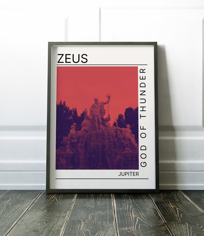 Greek Mythology Zeus Jupiter Wall Art Poster Print Download - Etsy