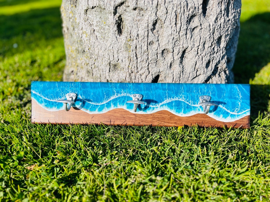 Resin Ocean Wave Wall Hook, Coat Hook, Key Hook, Entryway Decor, Purse ...