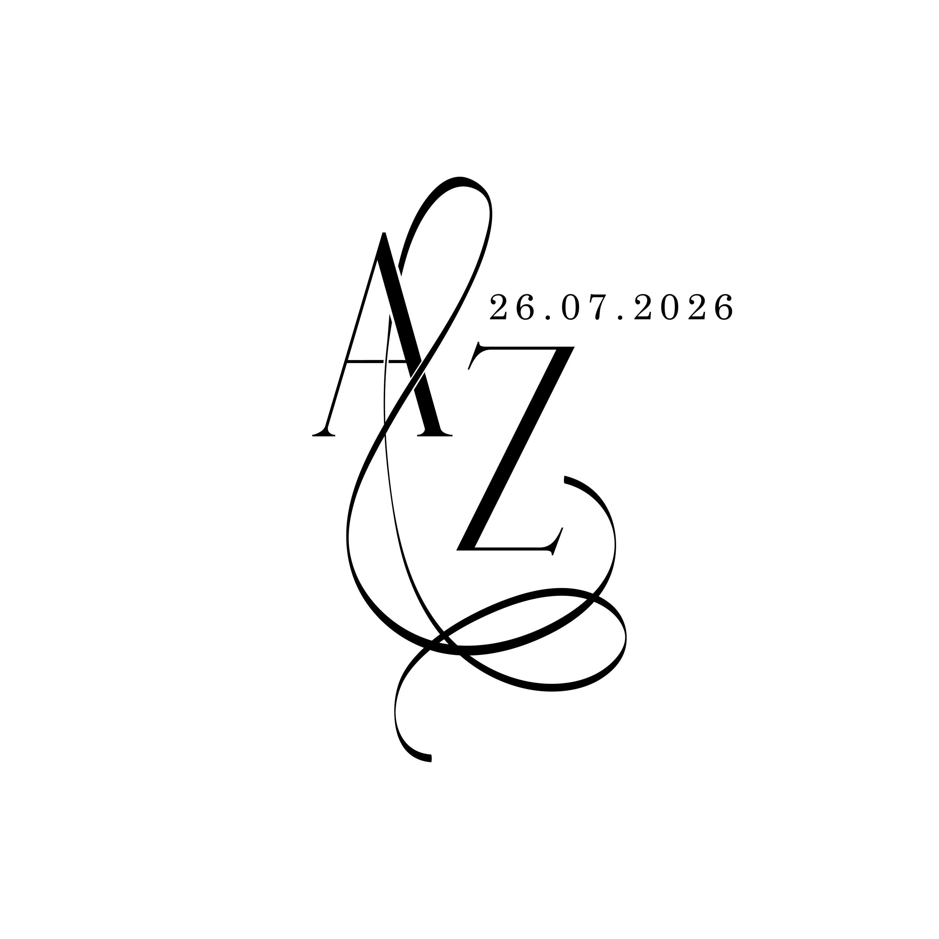 Custom Wedding Logo With Initials, Customizable Wedding Monogram ...