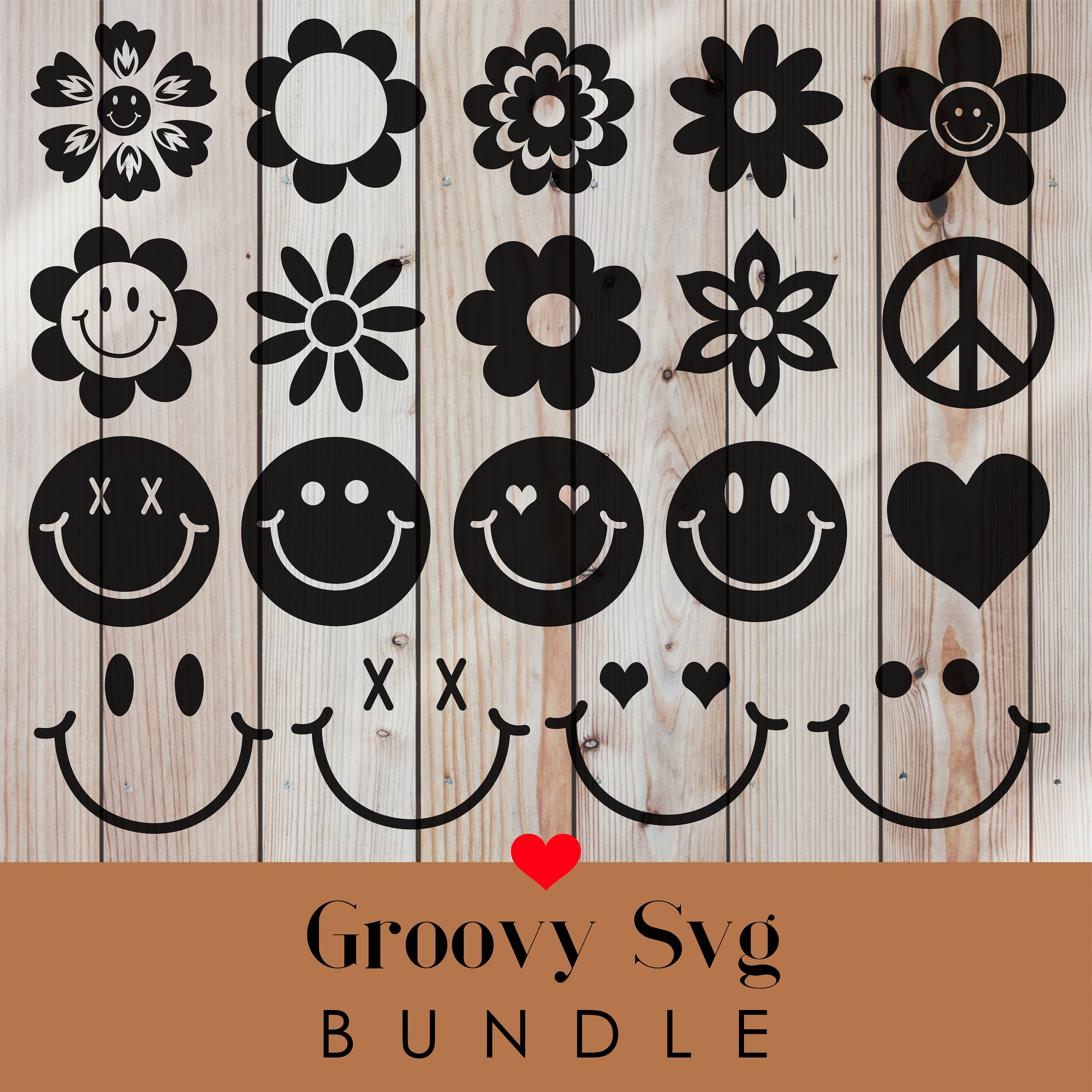 Groovy Svg, Retro Groovy Svg Bundle, Retro T-shirt Design, Groovy ...