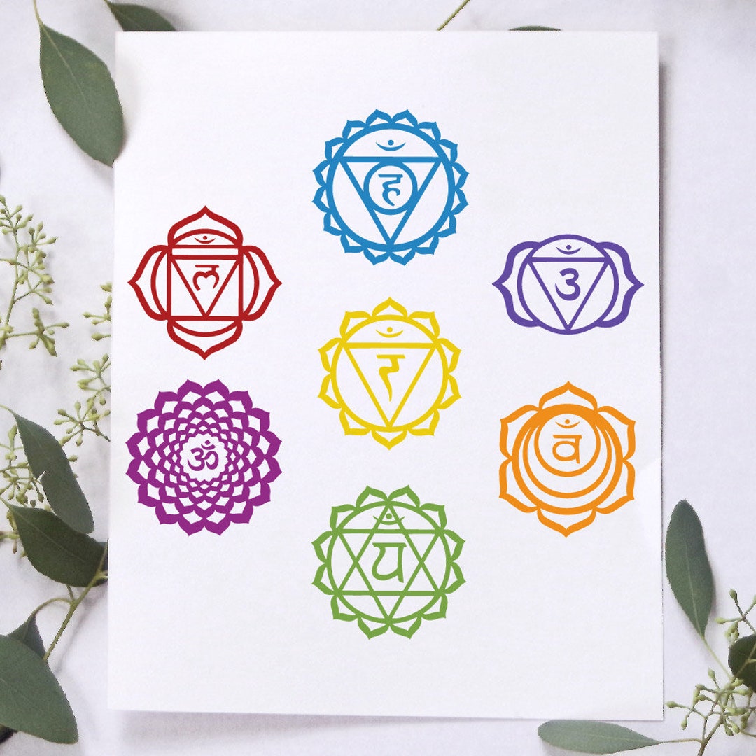 Chakra Symbol Svg, Yoga Svg, Yoga Meditation Svg Bundle, 7 Chakras ...