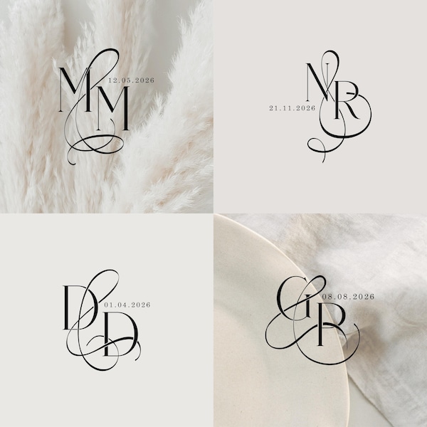 Wedding Monogram Logo As - Etsy