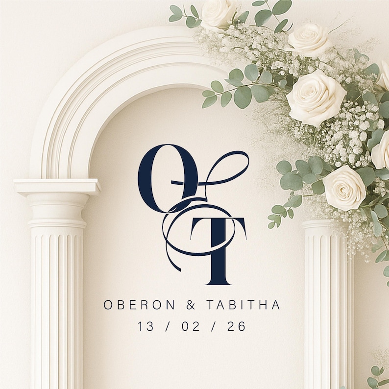 Custom Wedding Logo With Initials, Customizable Wedding Monogram ...