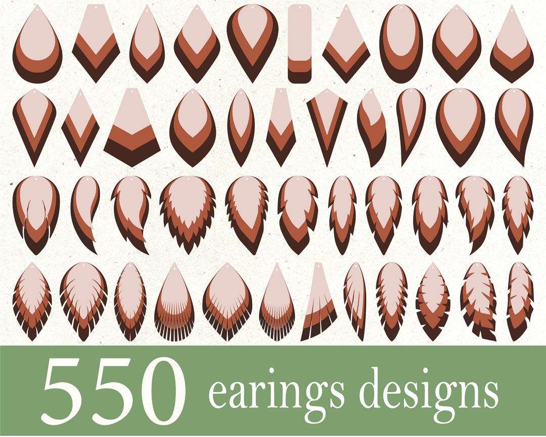 Earring Bundle Svg, Classic Earring Svg, Earring Cut Files, Laser Cut ...