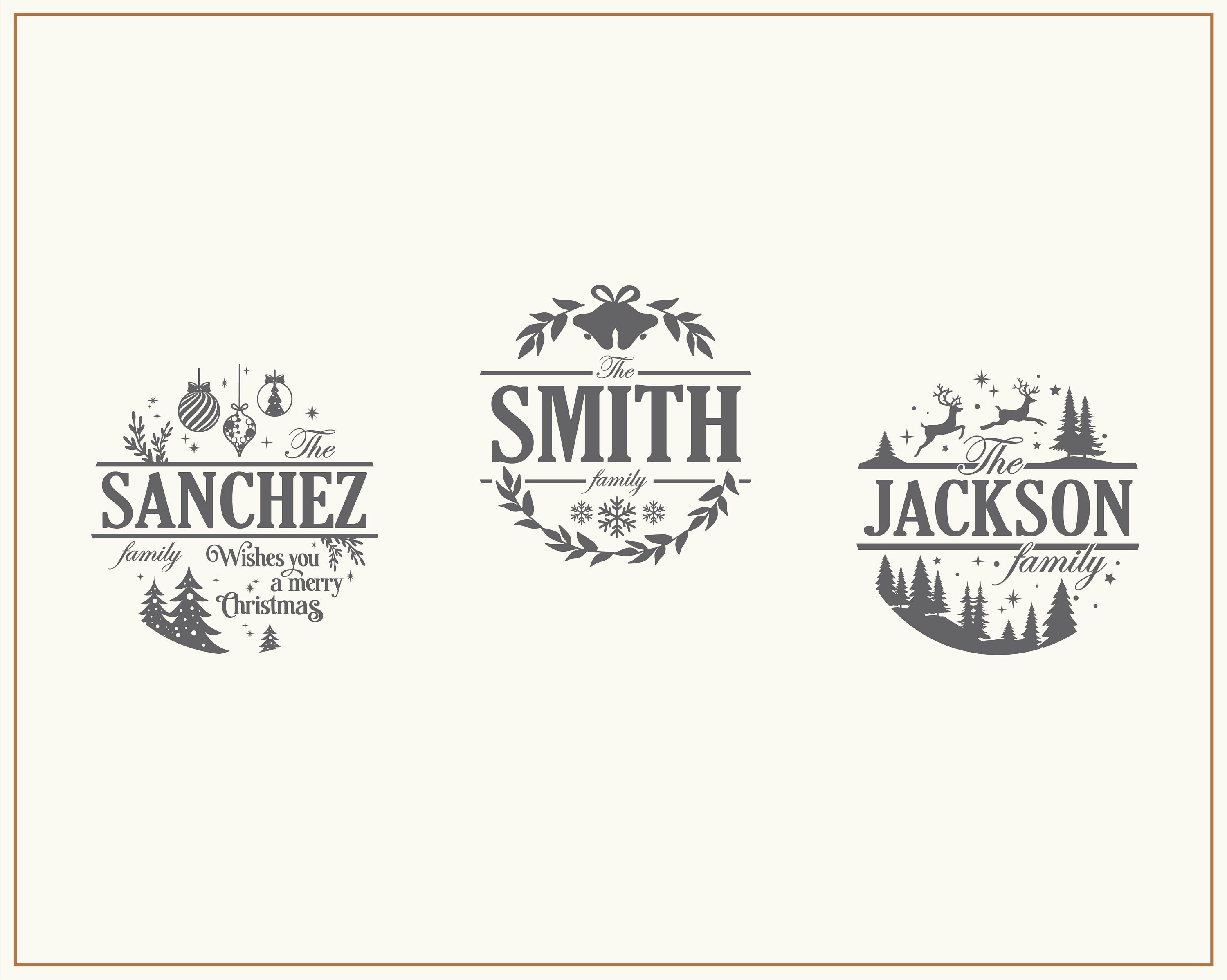 Christmas Family Name Svg Bundle, Christmas Svg Bundle, Family Name Svg ...