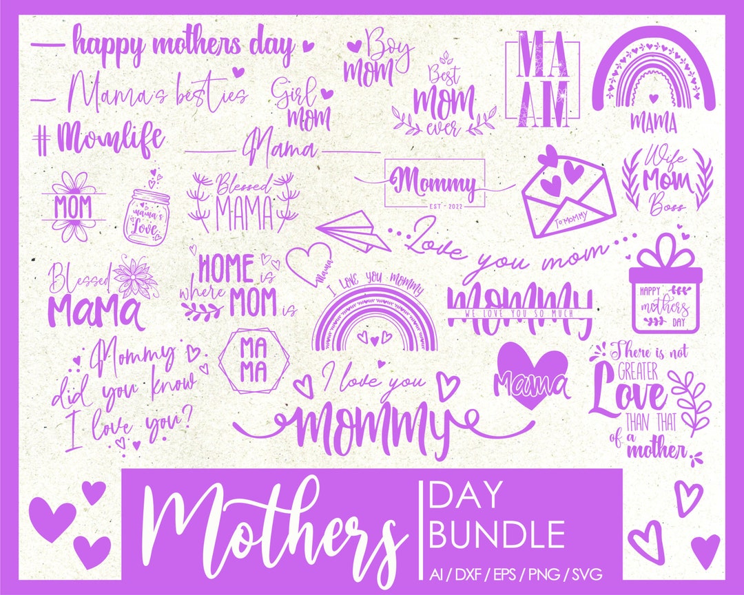 Mothers Day Bundle, Mom Svg, Mothers Day Svg, Mama SVG, Mommy Svg, Mom ...