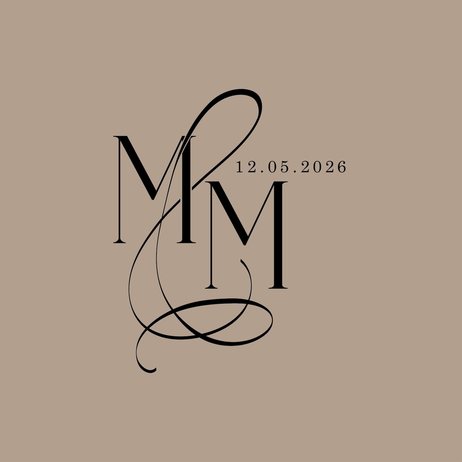 Custom Wedding Logo With Initials, Customizable Wedding Monogram ...