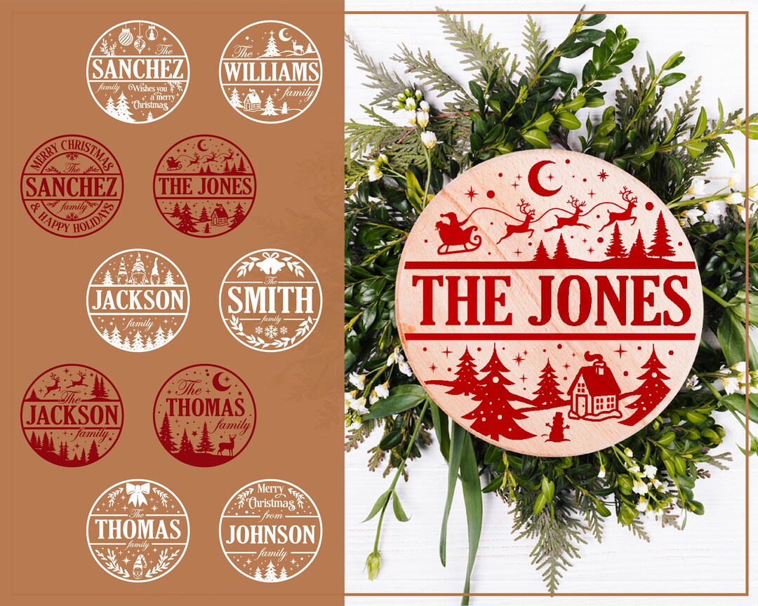 Christmas Family Name Svg Bundle, Christmas Svg Bundle, Family Name Svg ...