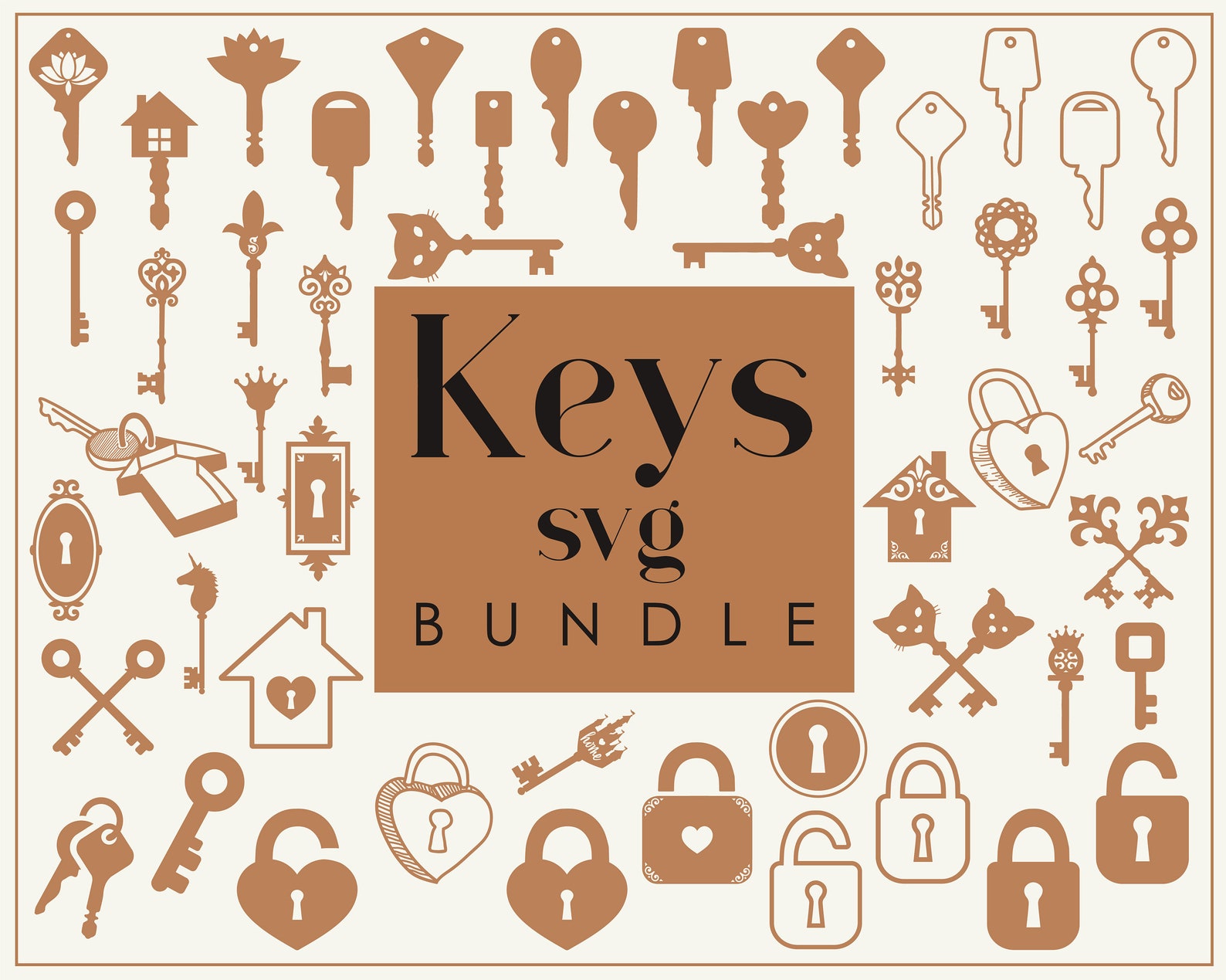 Keys, Key Svg, Keys Svg Bundle, Key Vector, Lock Svg, Vintage Lock, Key ...
