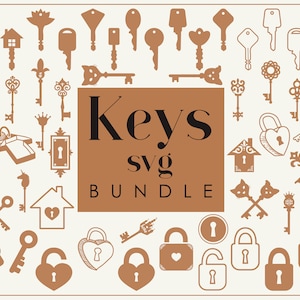 Keys, Key Svg, Keys Svg Bundle, Key Vector, Lock Svg, Vintage Lock, Key ...