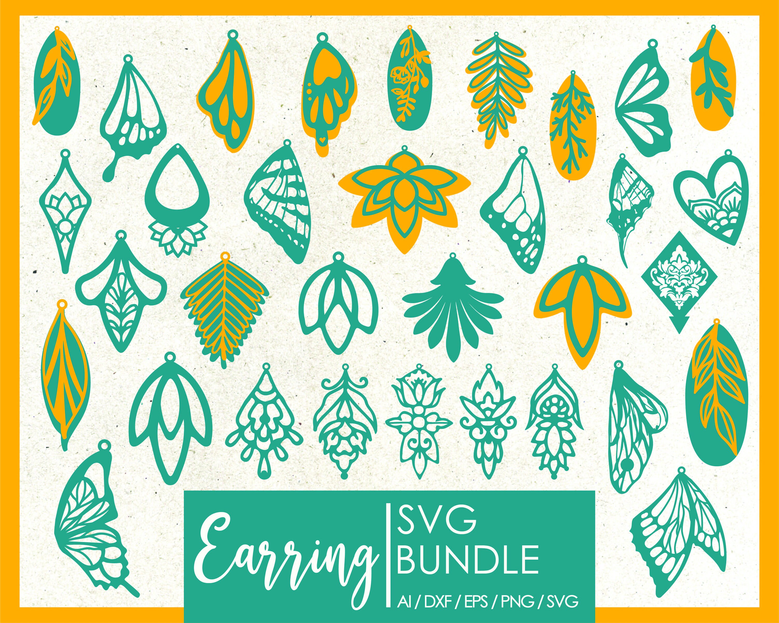 Earring SVG, Earring Cut Files, Leather Earring SVG, Earring Png ...
