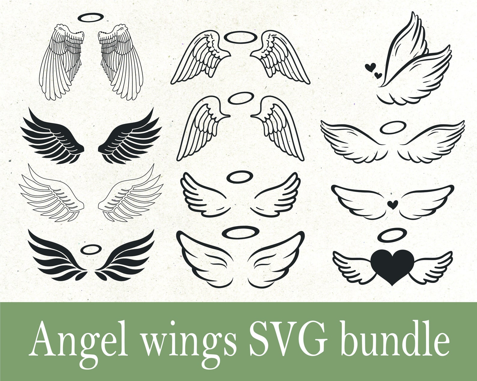 Angel Wings Memorial SVG Clipart Wings Angel Svg Wings - Etsy