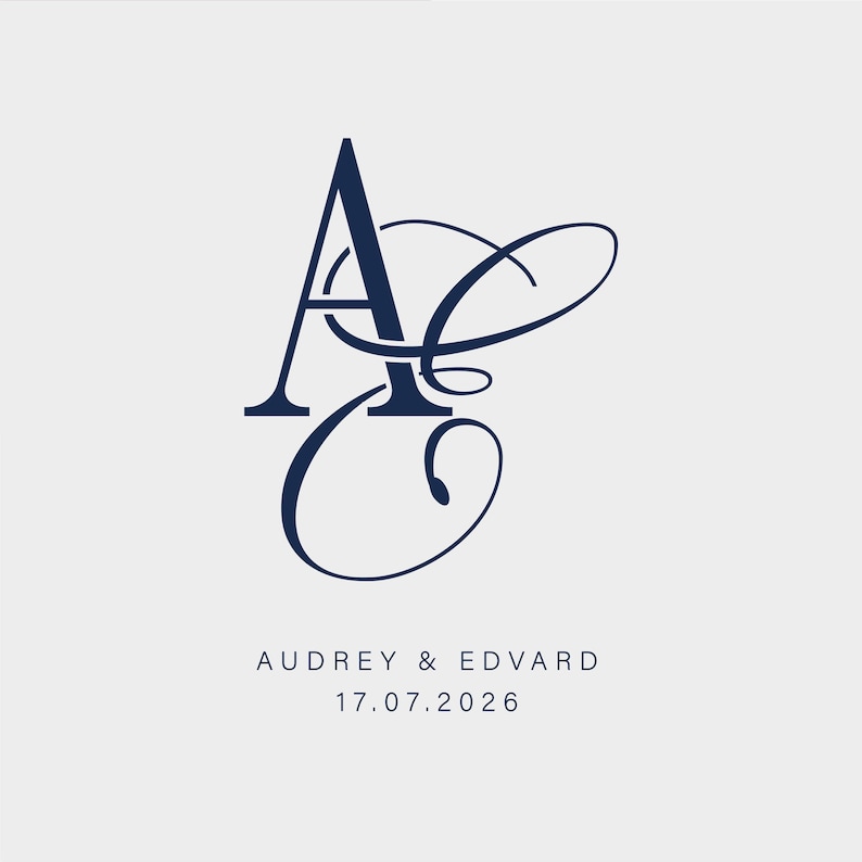 Custom Wedding Logo With Initials, Customizable Wedding Monogram ...