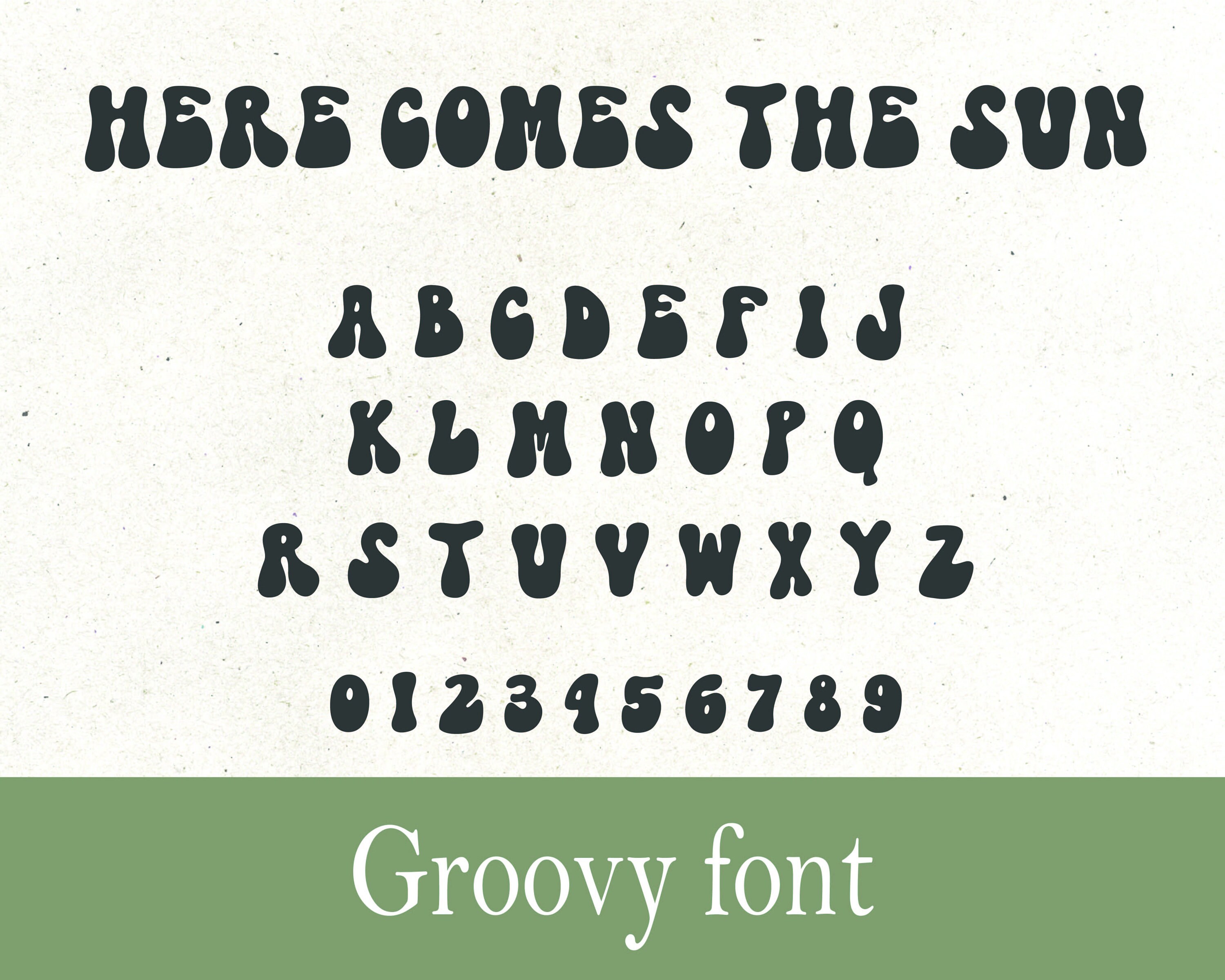 Groovy Font, Font Download, Retro Groovy Font , Digital Font, Fonts ...