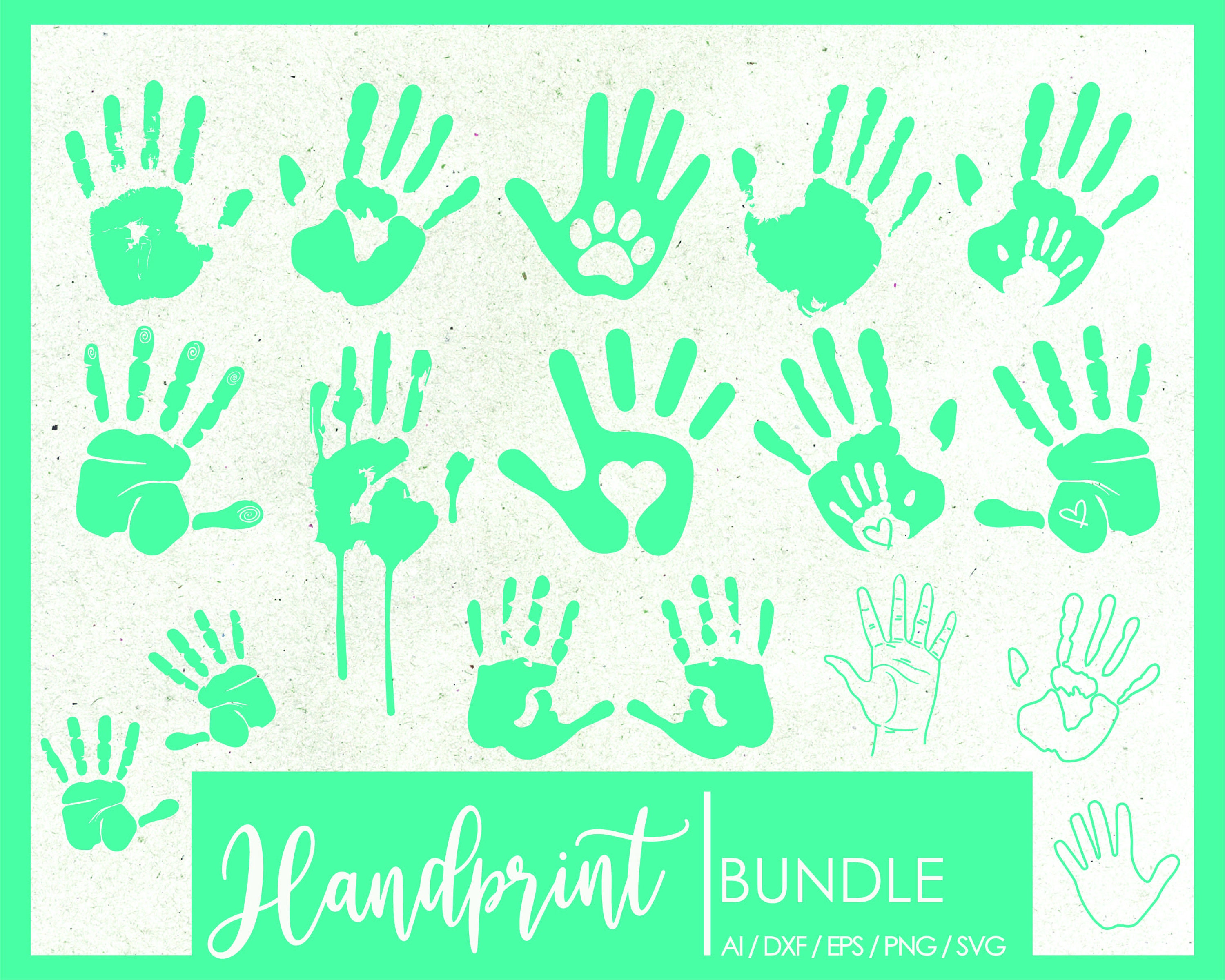 Handprint SVG, Hand Cut File for Cricut, Handprint Silhouette, Cricut ...