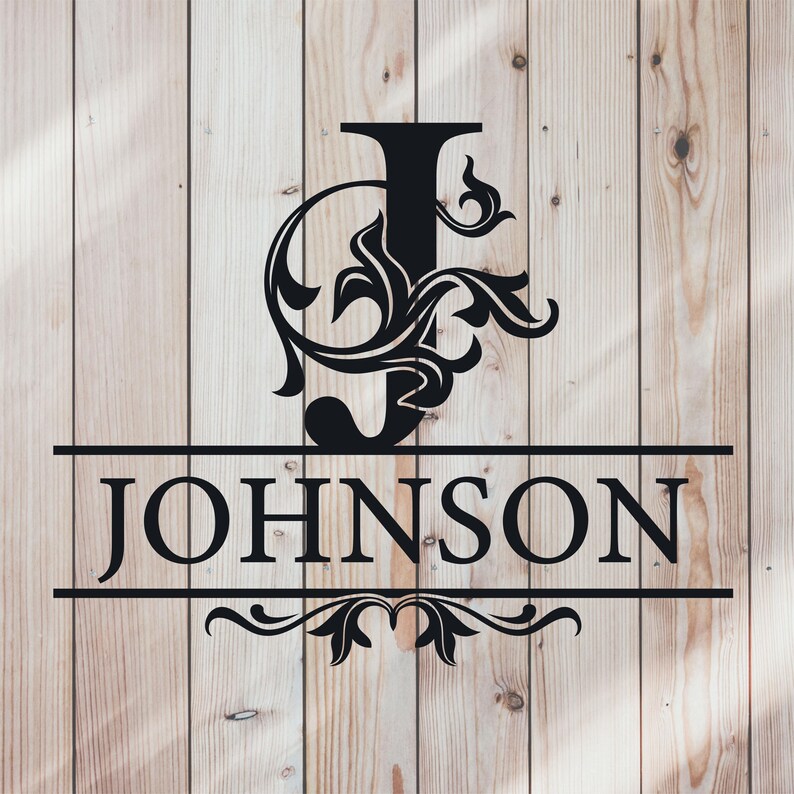 Swirl Alphabet Svg, Family Name Monogram, Wedding Font, Decorative ...