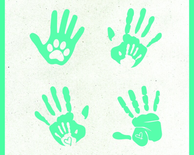 Handprint SVG, Hand Cut File for Cricut, Handprint Silhouette, Cricut ...