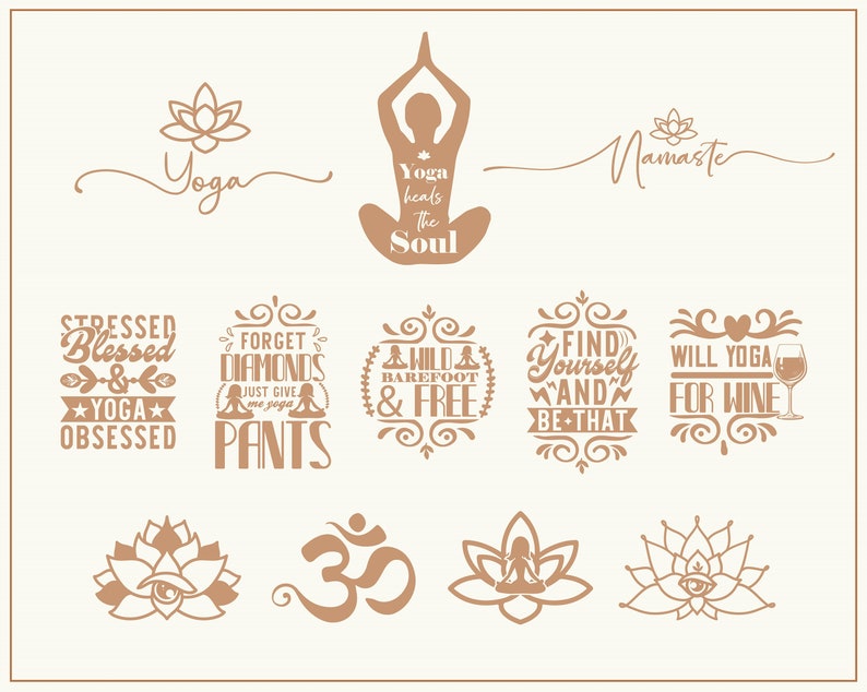 Yoga Svg, Meditation Svg Bundle, Lotus SVG Bundle, Yoga Poses, Chakras ...