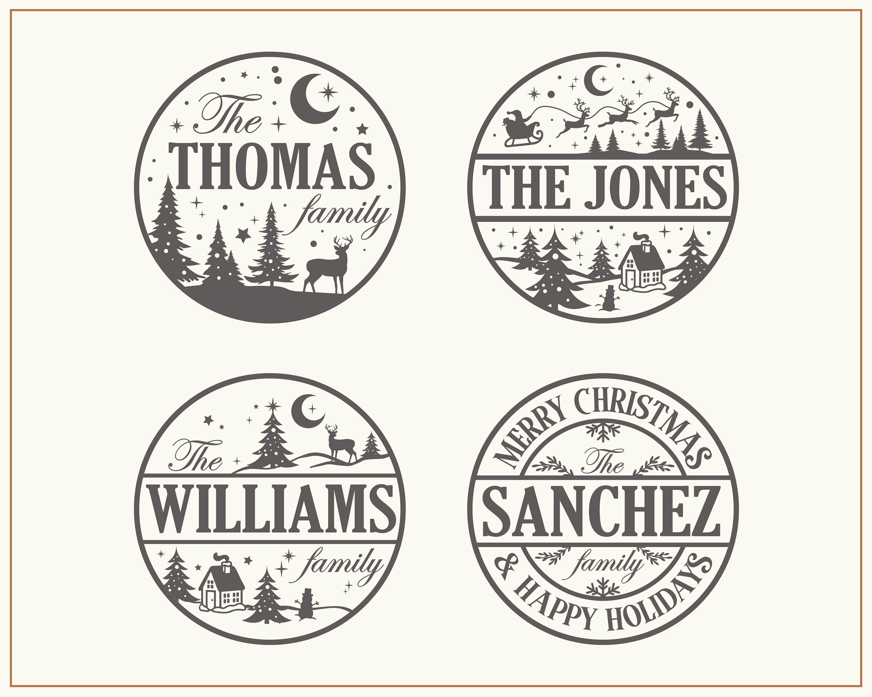 Christmas Family Name Svg Bundle, Christmas Svg Bundle, Family Name Svg ...