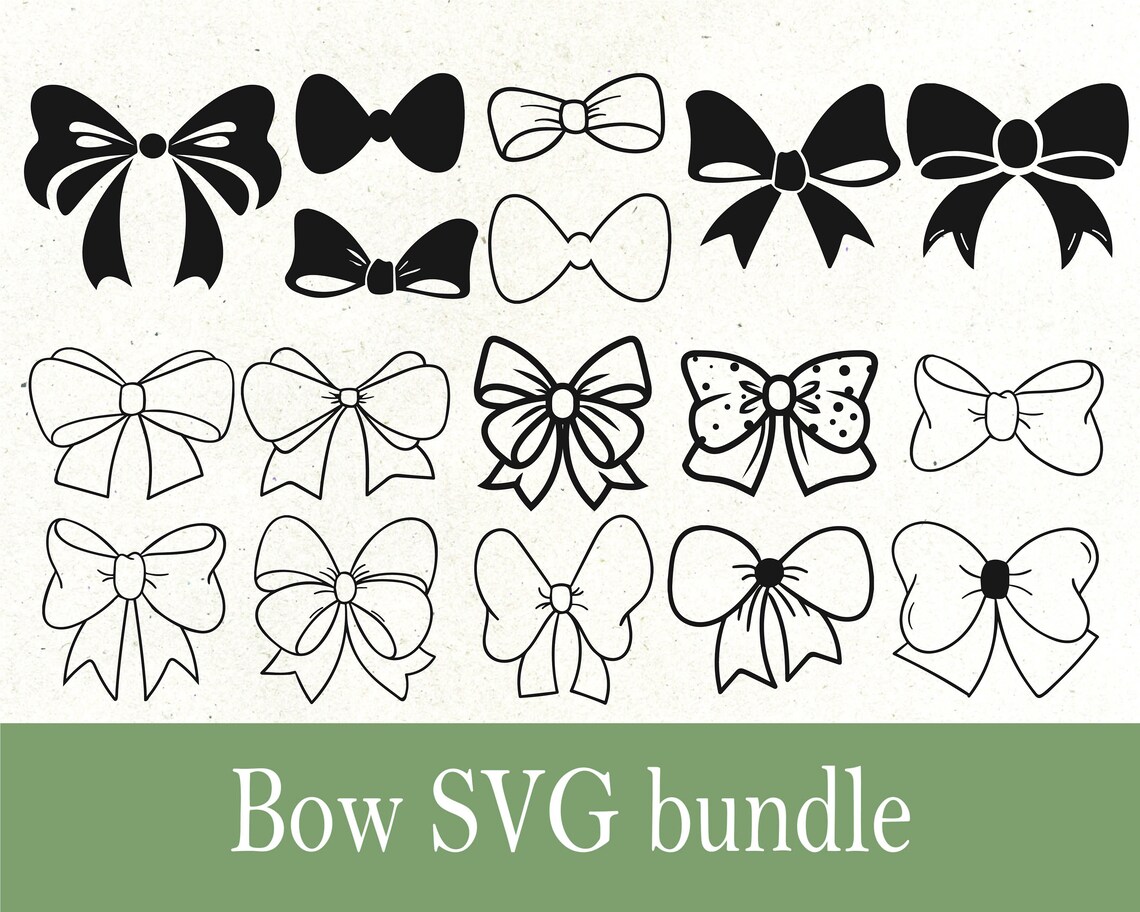 Bow Svg Ribbon Bow Christmas Bow Svg Hair Bow Svg Cut - Etsy