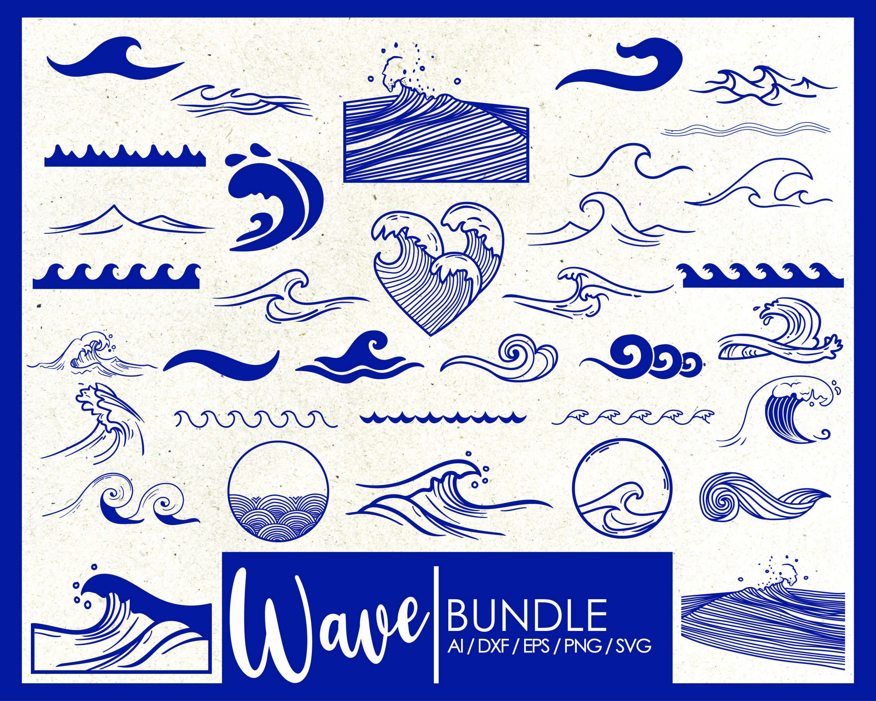 Wave Svg, Sea Waves svg, Diseños de playa, Vector de olas, Wave svg ...