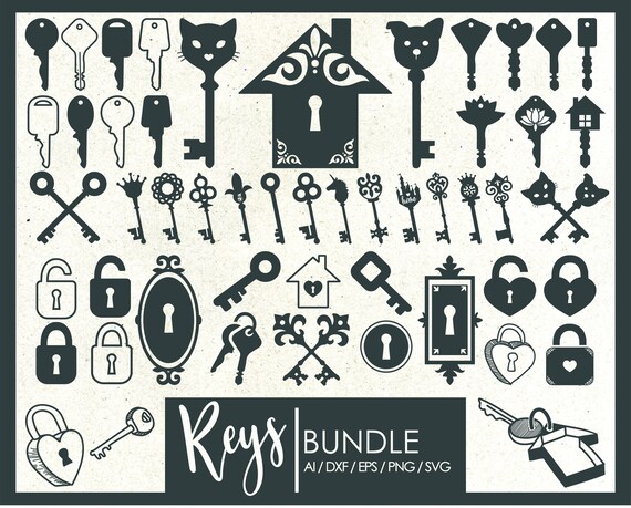 Keys Key Svg Keys Svg Bundle Key Vector Lock Svg Vintage | Etsy