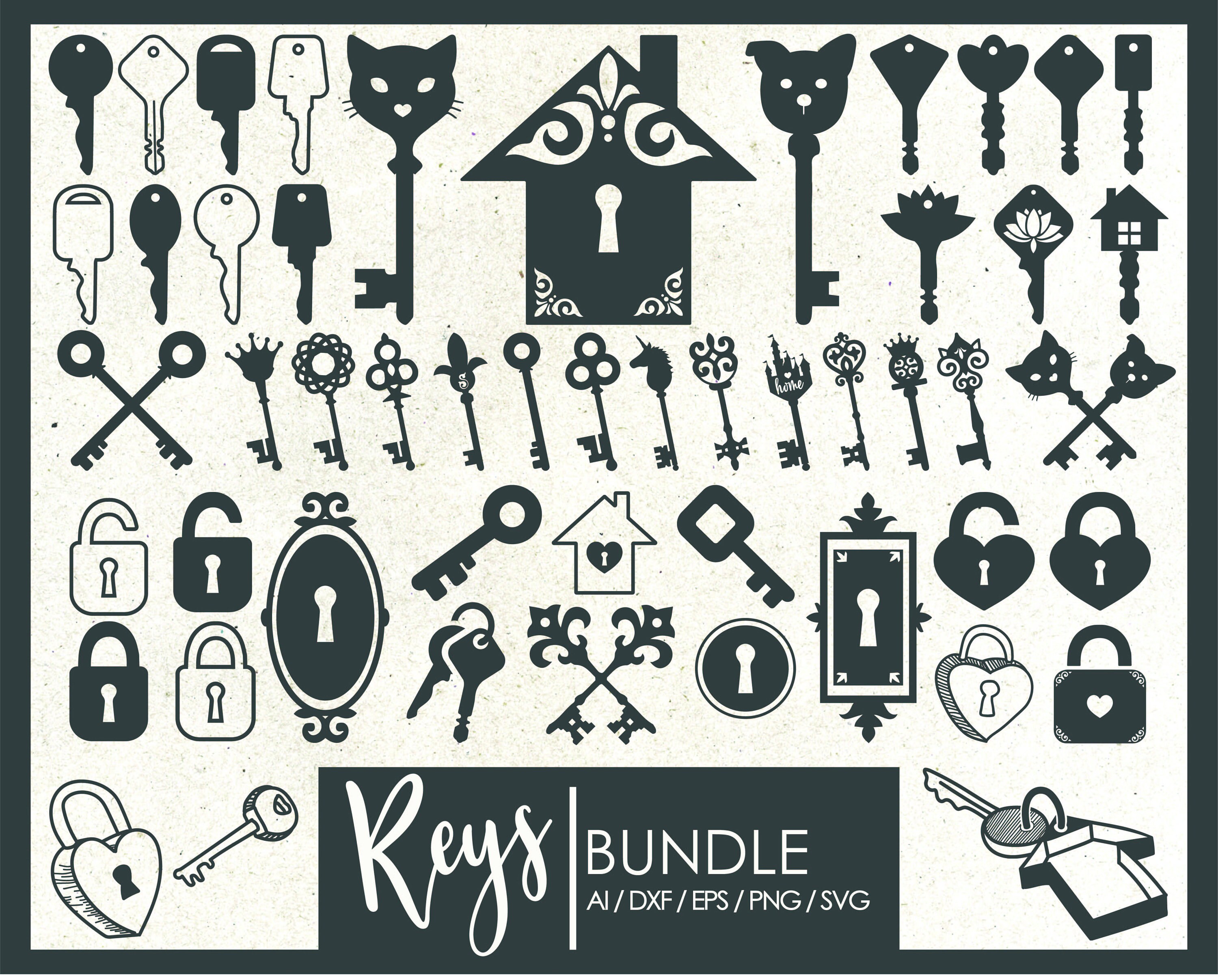 Keys Key Svg Keys Svg Bundle Key Vector Lock Svg Vintage - Etsy Canada