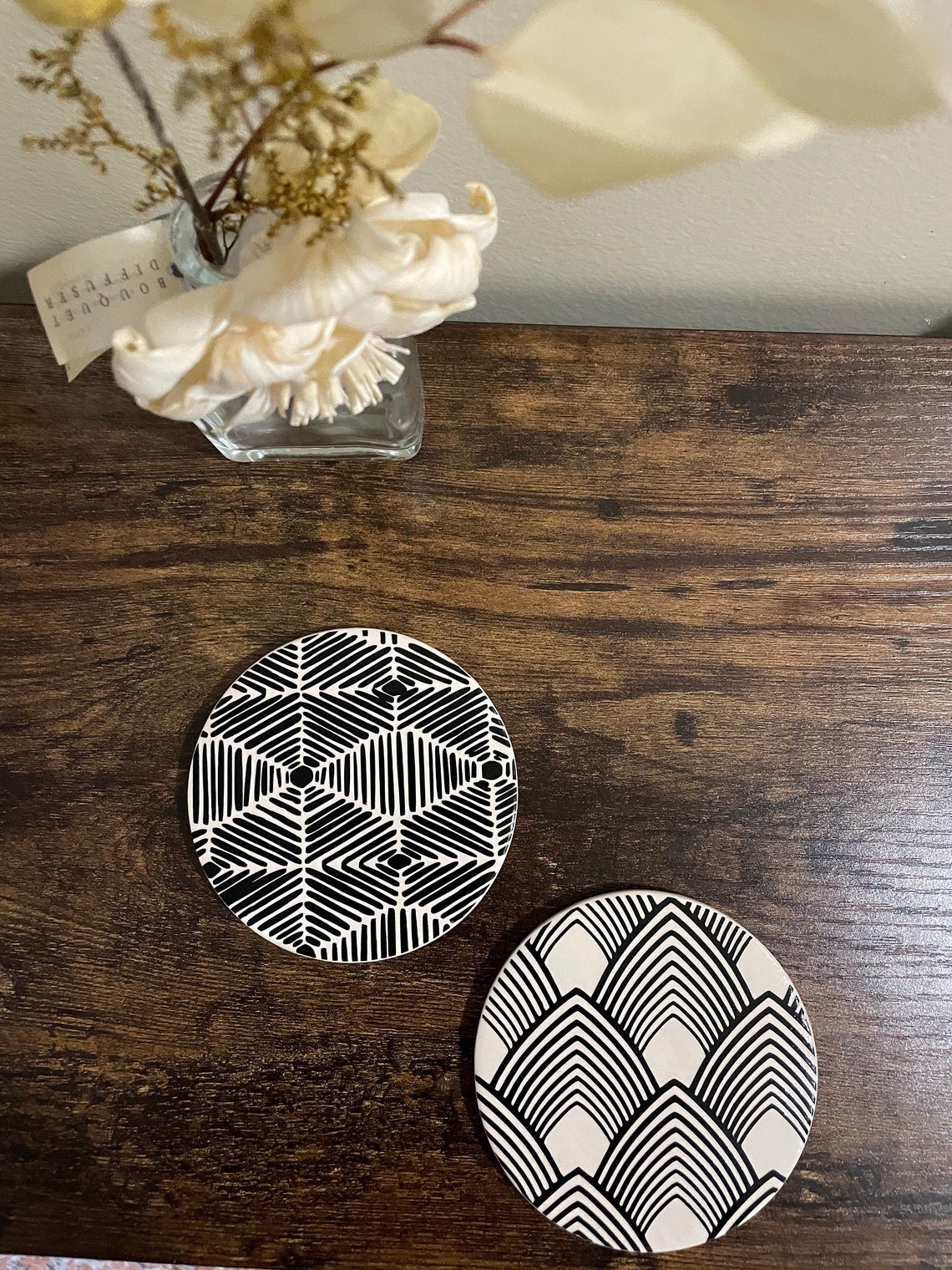 African Inspired Coasters Handmade Coasters Geometric - Etsy